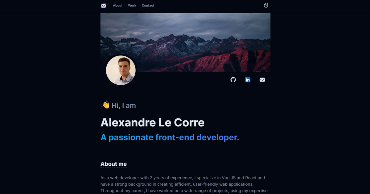 Alexandre Le Corre - Front-End developer